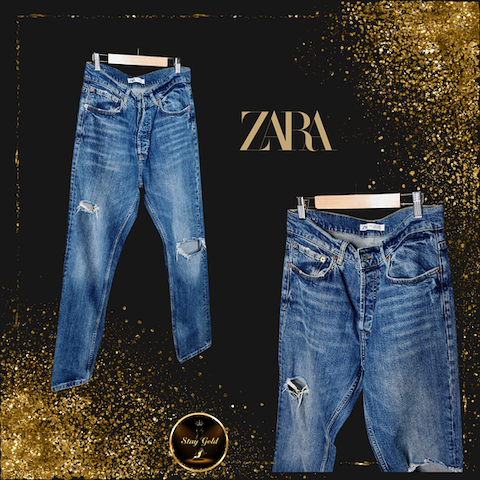 ZARA HIGH WAIST FARMERKE