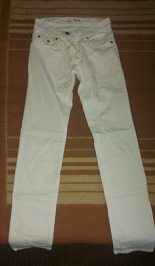 Pantalone/farmerice bele XS