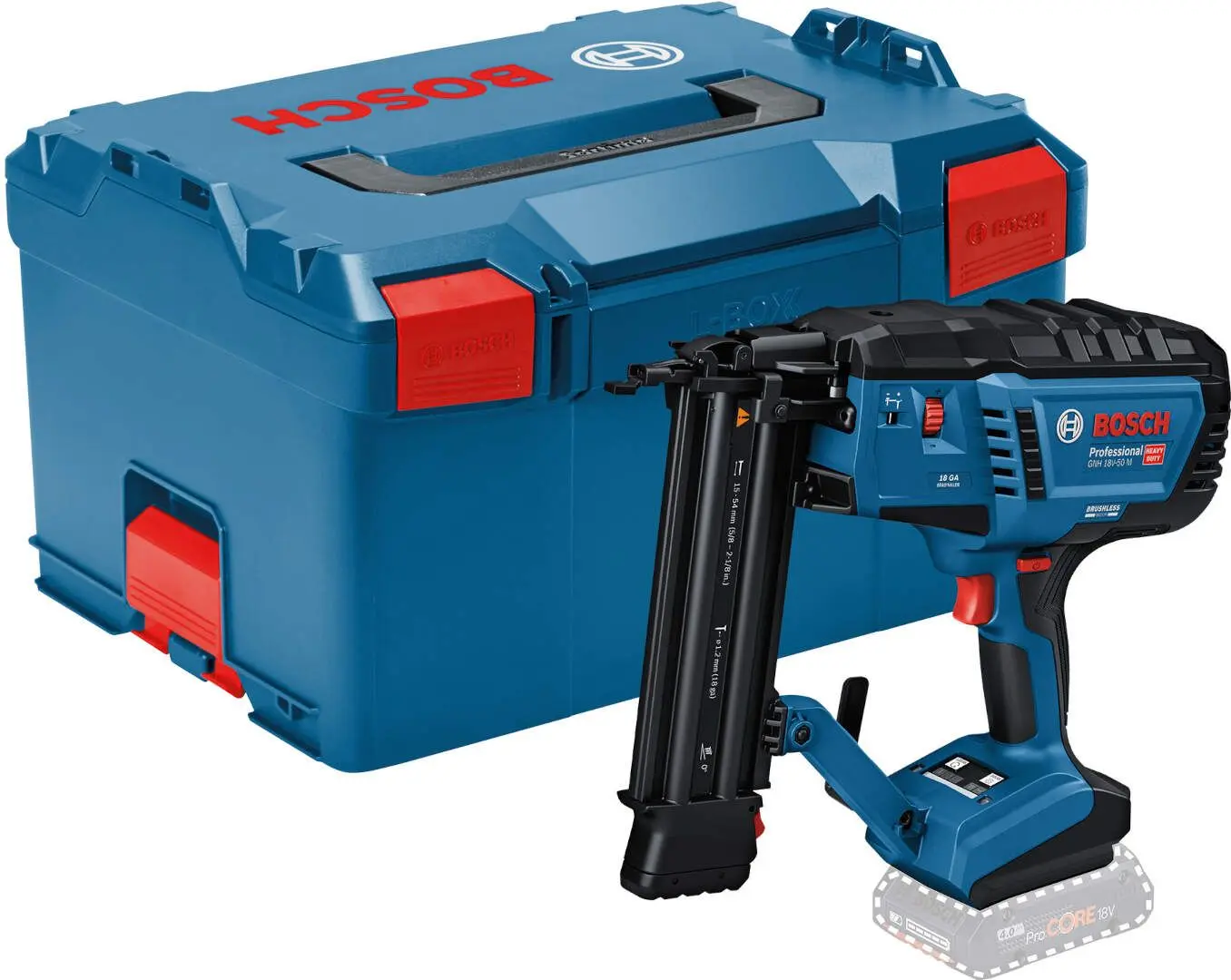 Bosch Akumulatorski pištolj za eksere GNH 18V-50 M Professional 18V, Solo bez baterije i punjača u L-BOXX 238 0601482401