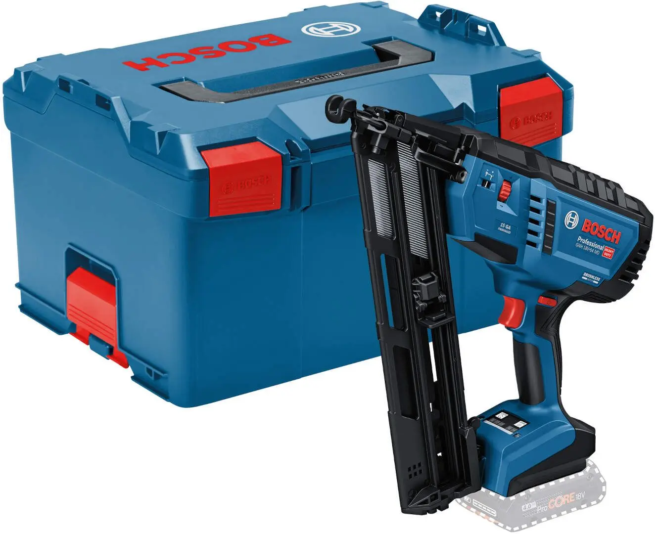 Bosch Akumulatorski pištolj za eksere GNH 18V-64 MD Professional 18V, Solo bez baterije i punjača u L-BOXX 238 0601482201