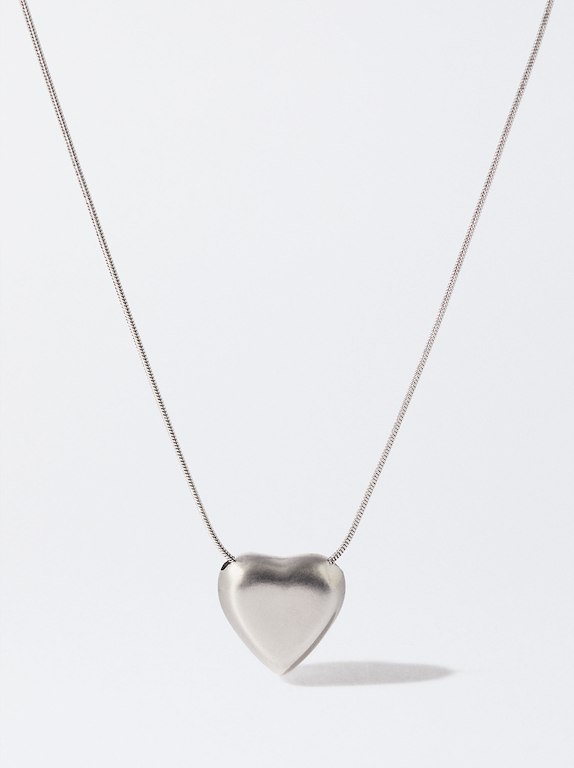 Stainless Steel Necklace With Heart