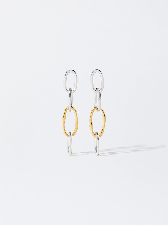 Stainless Steel Link Earrings