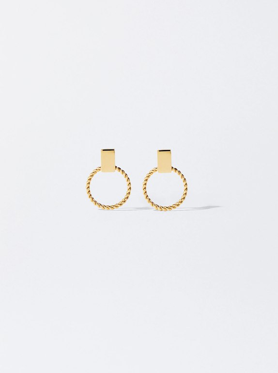 Golden Stainless Steel Earrings