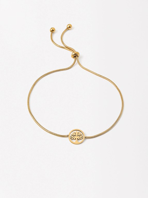 ADJUSTABLE TREE BRACELET - STAINLESS STEEL