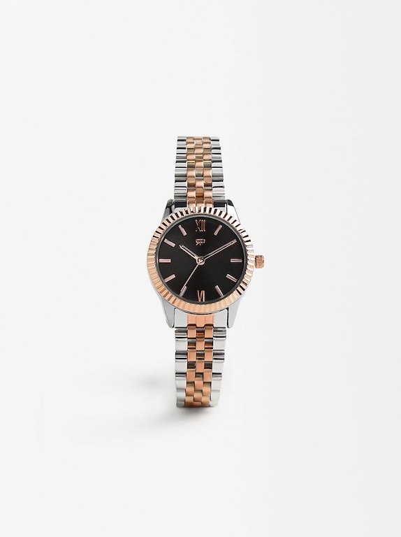 Watch With Two-Toned Steel Strap