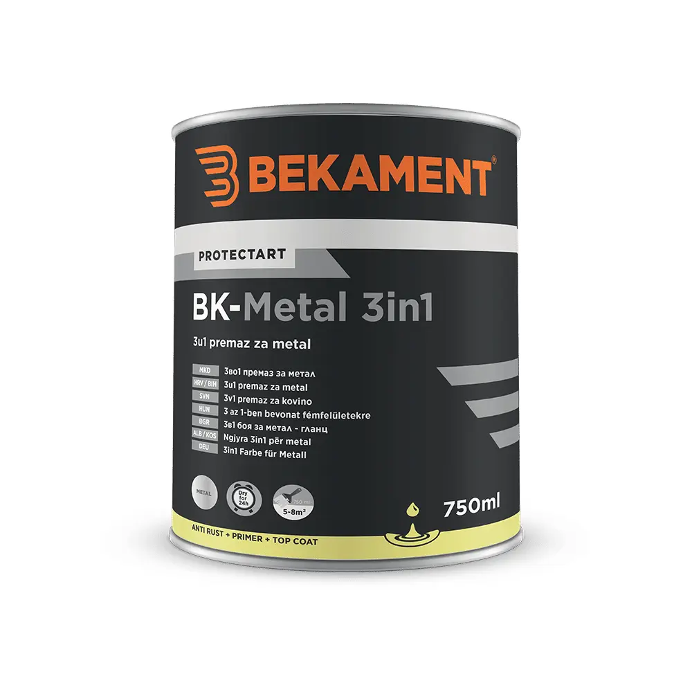 BEKAMENT Premaz za metal 3u1 A12858 BK-metal 3u1 RAL 6002, 0.75l, Svetlozelena