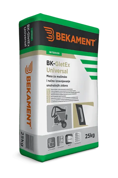 BEKAMENT Masa za mašinsko i ručno izravnavanje unutrašnjih zidova BK-GletEx Universal, 25kg