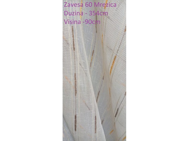 Zavesa 60 Mrezica Duzina - 354cm Visina -90cm olovo