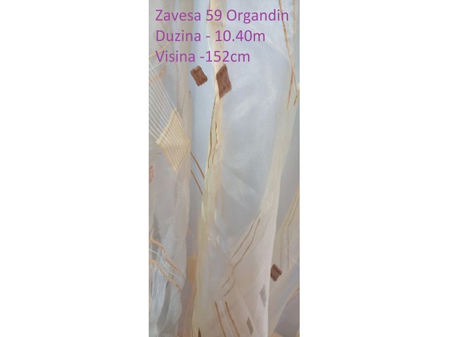 Zavesa 59 Organdin Duzina - 10.40m Visina -152cm