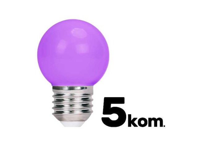 Pet LED sijalica Ljubičasta 2W E27