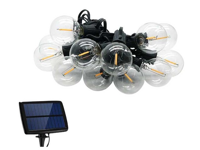 Niz od 10 LED sijalica sa solarnim napajanjem 5.5m RTV100004