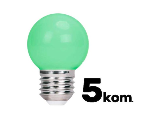 Pet LED sijalica Zelena 2W E27