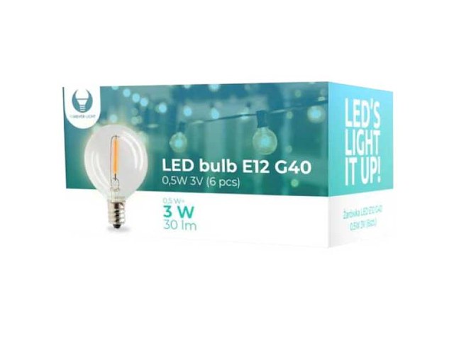 Šest LED sijalica Toplo bele 3V 0.5W E12