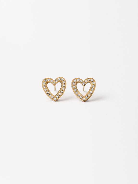 Heart Earrings - Stainless Steel