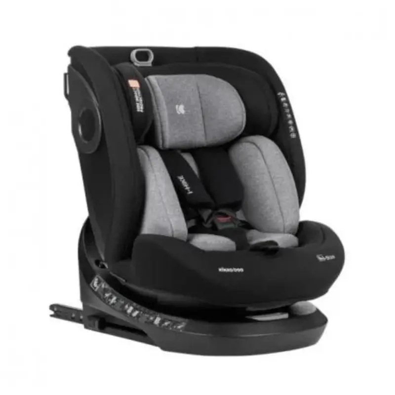 KIKKA BOO Autosedište I-Hike I-SIZE ISOFIX, 40-150 cm, Svetlosivo-crno