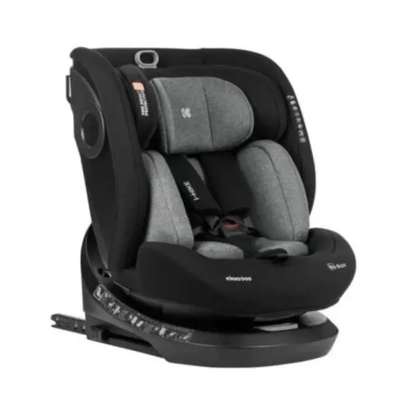 KIKKA BOO Autosedište I-Hike I-SIZE ISOFIX, 40-150 cm, Tamnosivo-crno