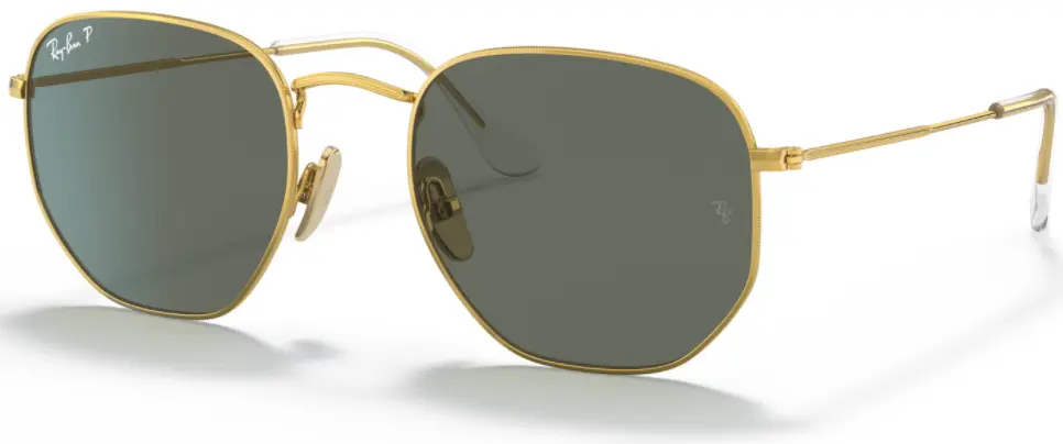 Ray Ban Naočare za sunce Hexagonal Titanium 0RB8148 921658 54, Polarizovane, Zlatne boje