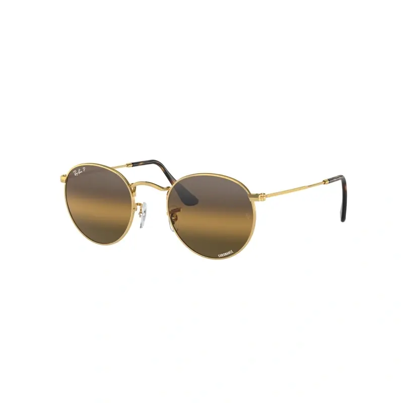 Ray Ban Naočare za sunce Round 0RB3447 001/G5 50, Polarizovane, Zlatne boje