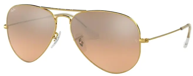 Ray Ban Unisex sunčane naočare 0RB3025 001/3E 58 Aviator, Bež- zlatne boje