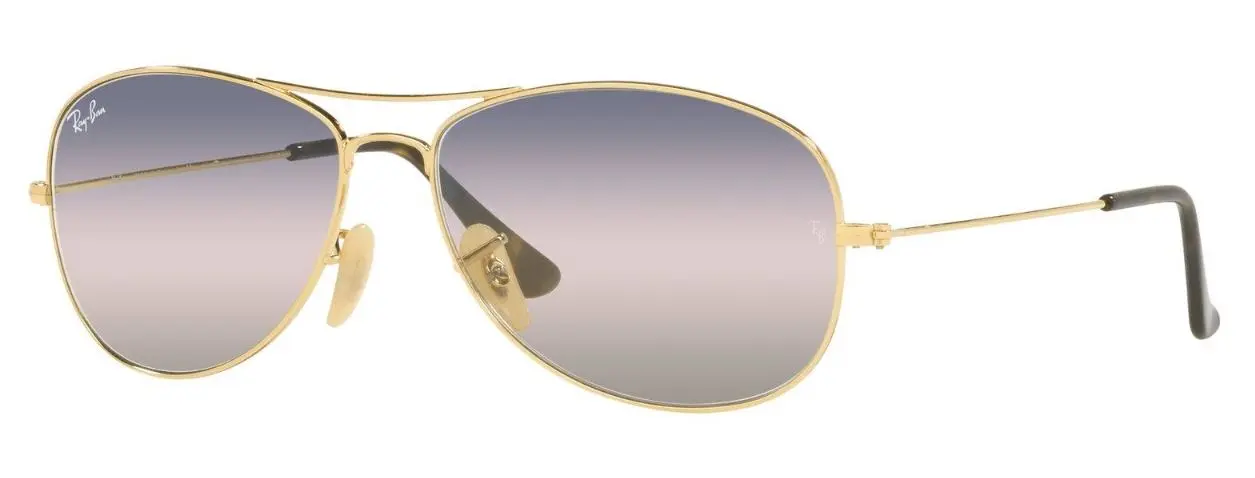 Ray Ban Unisex sunčane naočare 0RB3362 001/GE 59 COCKPIT, Sivo- zlatne