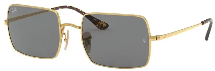 Ray Ban Unisex sunčane naočare 0RB1969 9150B1 54 RECTANGLE, Crno- zlatne boje