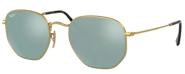 Ray Ban Unisex sunčane naočare 0RB3548N 001/3054 Hexagonal, Sivo- zlatne boje