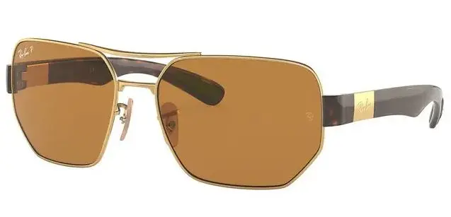 Ray Ban Unisex sunčane naočare 0RB3672 001/83 60 Polarizovane, Braon