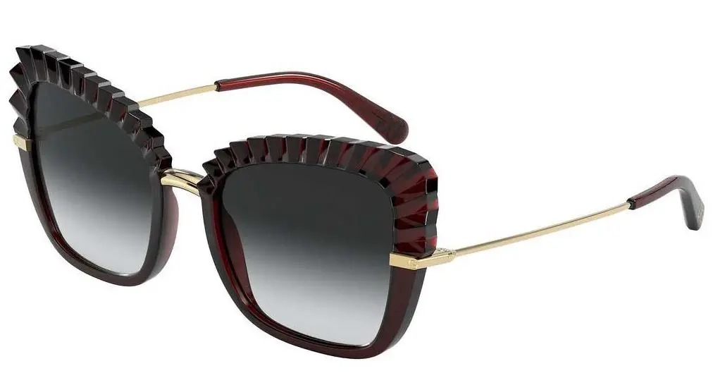 DOLCE & GABBANA Ženske sunčane naočare 0DG6131 550/8G 53, Bordo- crne