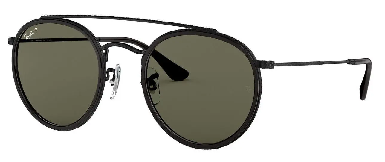 Ray-Ban Naočare za sunce 0RB3647N 002/5851 Round Double Bridge, Polarizovane, Crne