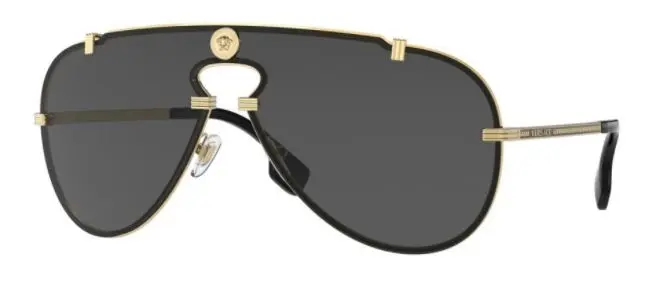 VERSACE Muške naočare za sunce 0VE2243 100287 43, Crno-zlatne