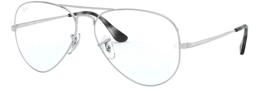 Ray Ban Okvir za naočare Aviator 0RX6489 2501 55-58, Srebrne boje