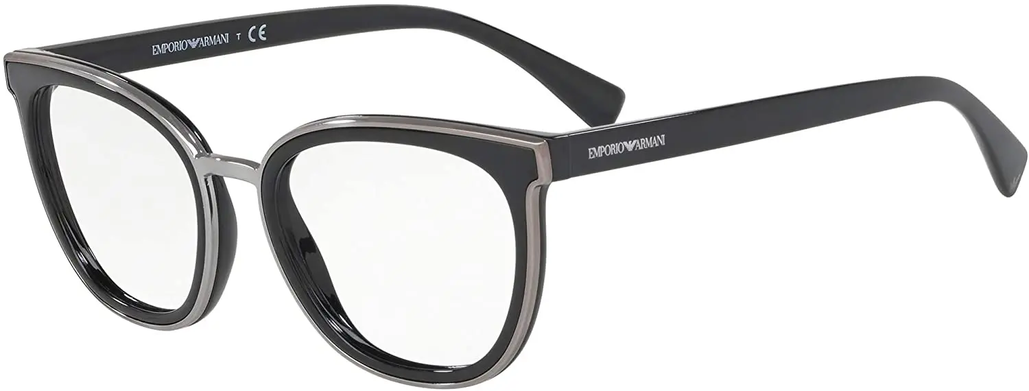 EMPORIO ARMANI Okvir za naočare 0EA3155 5017 52, Ženski, Crno-srebrni