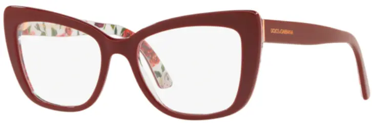 DOLCE & GABBANA Okvir za naočare 0DG3308 320253, Ženski, Bordo