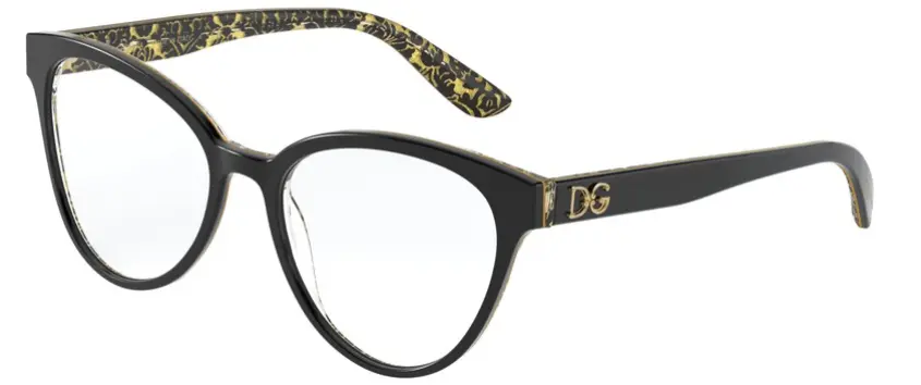 DOLCE & GABBANA Okvir za naočare 0DG3320 3215 53, Ženski, Crni