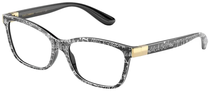 DOLCE & GABBANA Okvir za naočare 0DG5077 3313 54, Ženski, Crno - beli