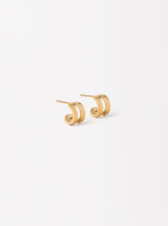 Golden Stainless Steel Earrings