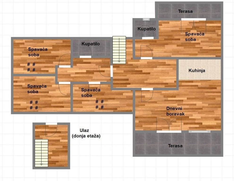 - Četvrosoban 108m2 - Detelinara - DUPLEX -