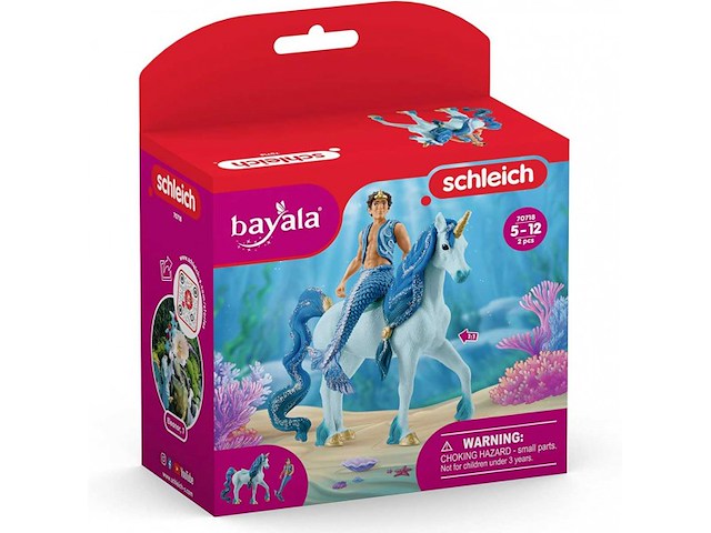 Schleich® BAYALA® Figure Siren-čovek Aryon i jednorog 70718