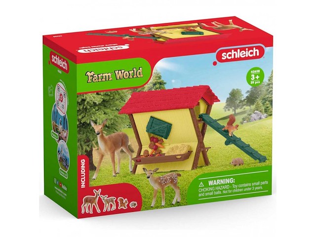 Schleich® Figure Divlje životinje - Hranilište za šumske životinje 42658