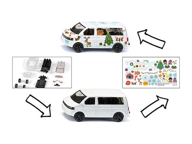 SIKU Automobilčić za decu VW T5 Snowman 6505