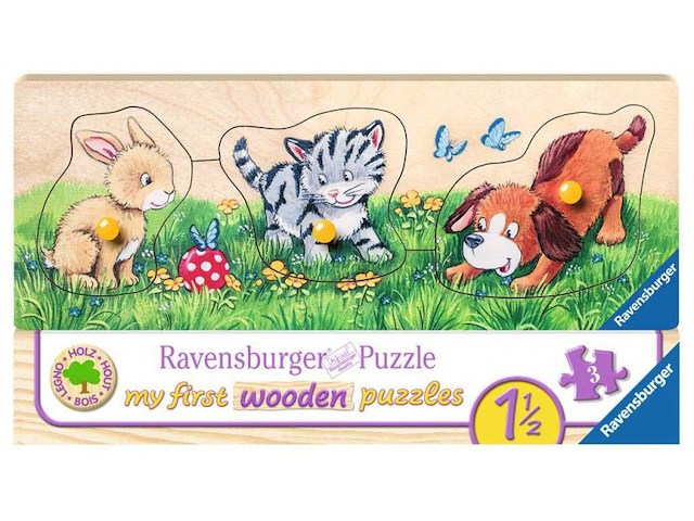 Moje prve drvene puzzle Ljubimci Ravensburger 03203