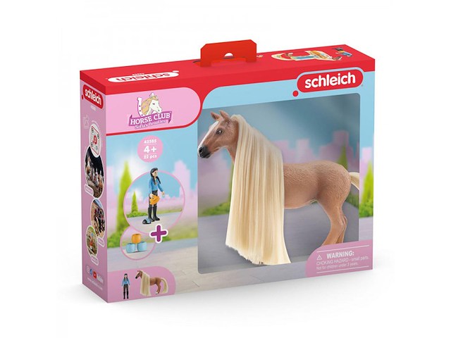 Schleich® Horse Club figura - Konji za ulepšavanje - Kim i kobila Karamelo 42585