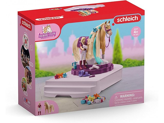 Schleich® Horse Club figure Postolje za ulepšavanje konja sa konjem42617