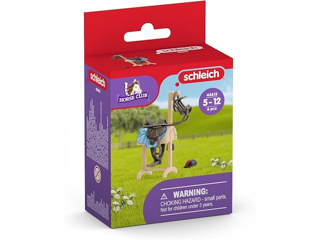 Schleich® Horse Club figure - Stalak za sedlo i oprema za konja 42613