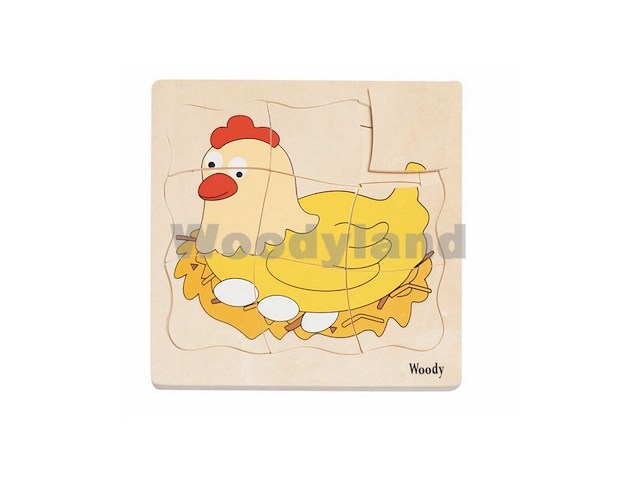 WoodyLand Drveni puzzle Koka 90073