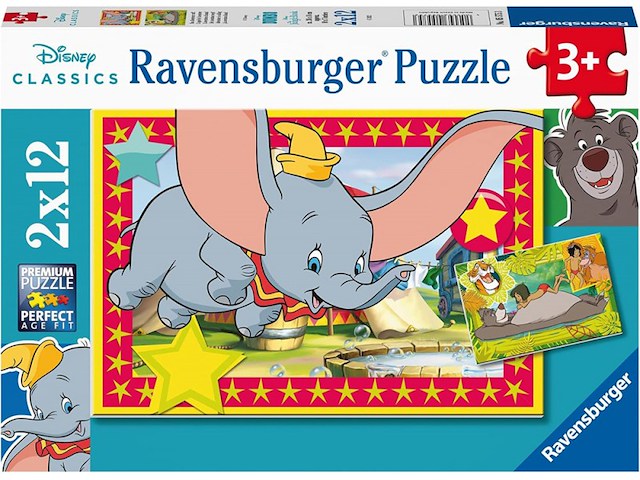 Ravensburger Puzzle slagalice 2x12 delova Zov Disney avanture 05575