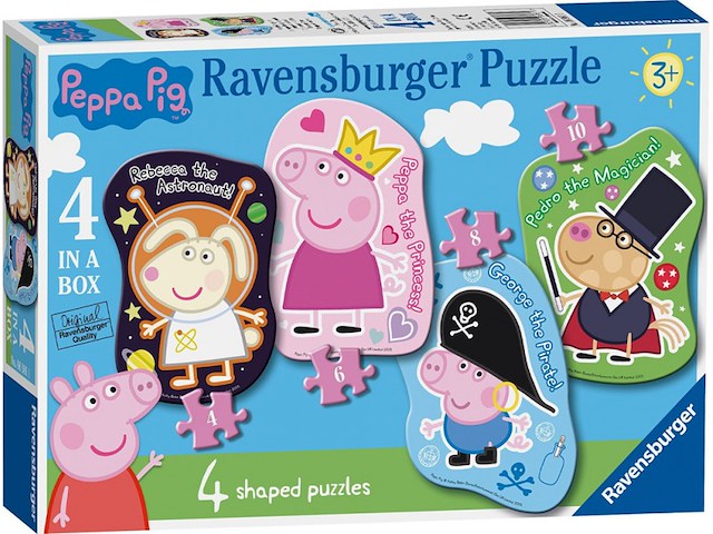 Ravensburger Puzle 4u1 Pepa Prase na maskenbalu 06981