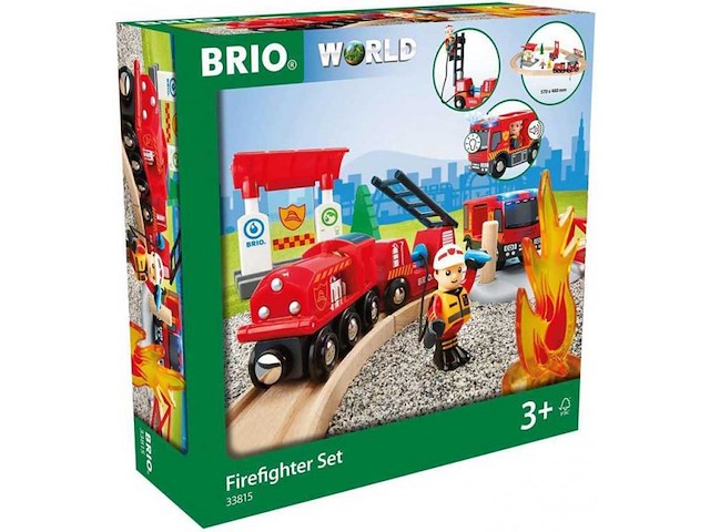 BRIO Igračka Vatrogasci - Set sa vatrogasnim vozom i kamionom 33815