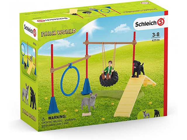 Schleich figurice Domaće životinje - Agiliti trening pasa 42536