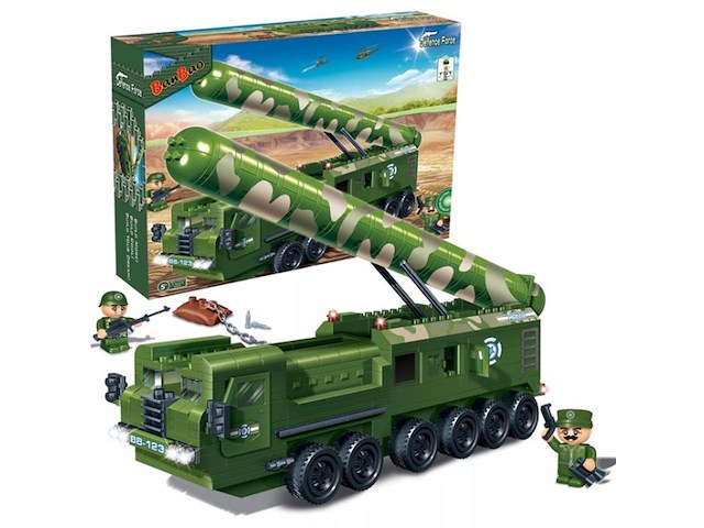 BanBao kocke Vojni kamion sa raketom 6202